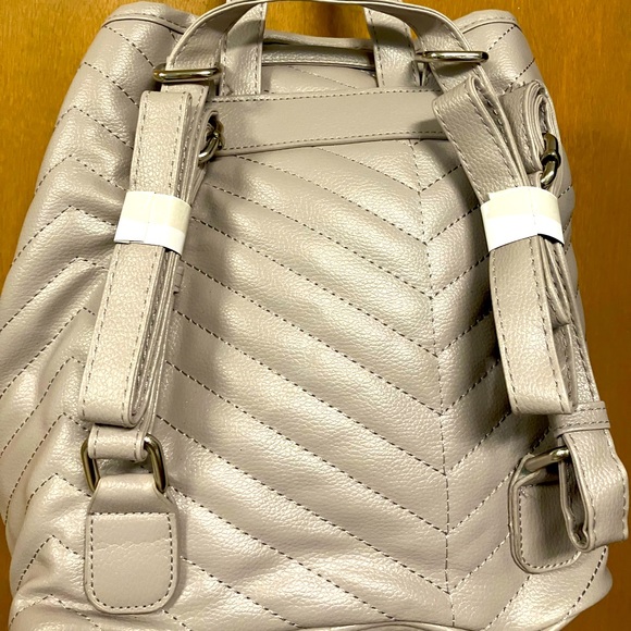 Bella Russo | Bags | New Bella Russo Tan Back Pack Draw String Quilted ...